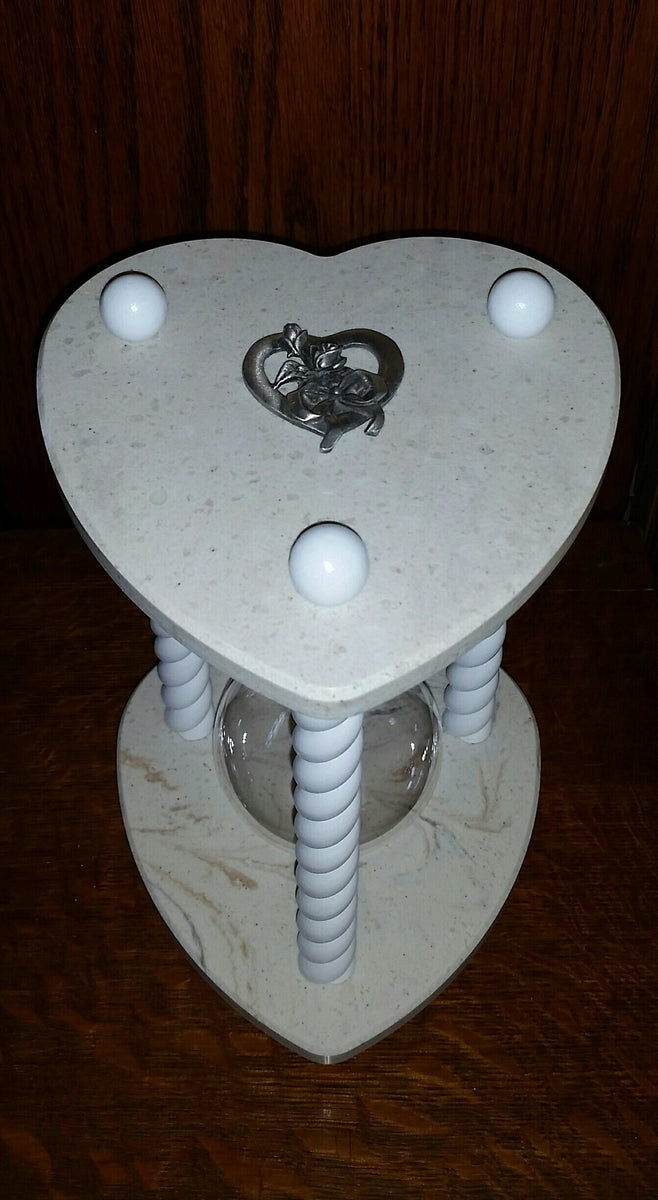 Wedding Hourglass - Heart Shaped Unity Sand Ceremony Hourglass in Bian ...