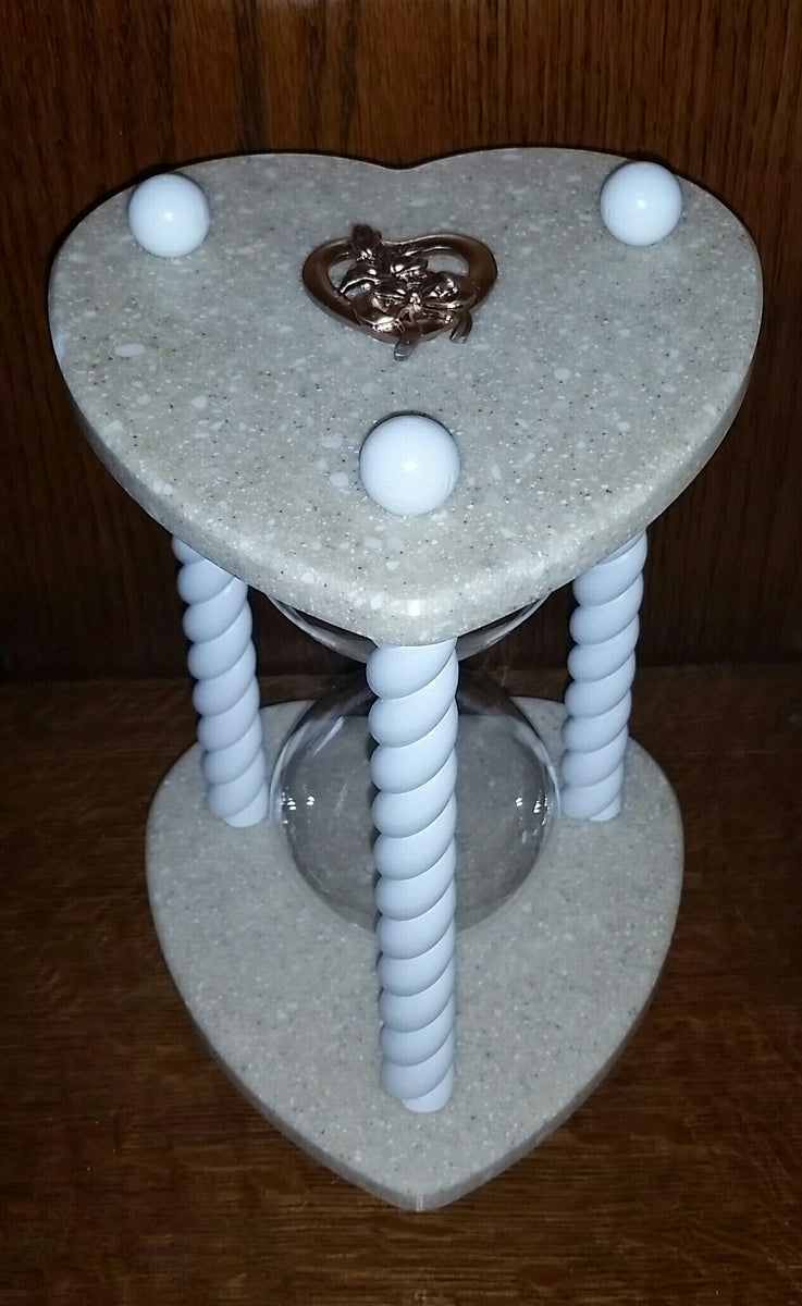 The Beach Sand Heart Shaped Unity Sand Ceremony Hourglass by Heirloom ...