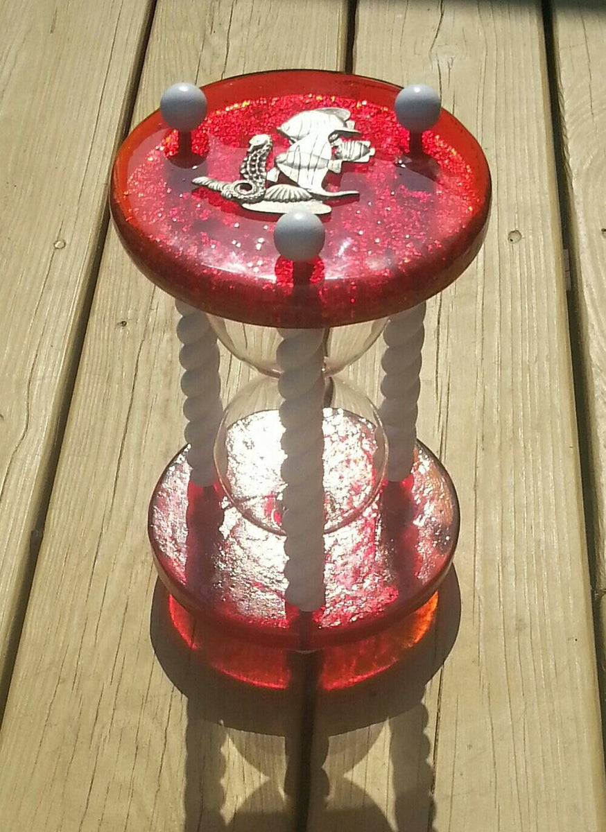 The Beach Sunset Red Sea Glass Wedding Unity Sand Ceremony Hourglass ...