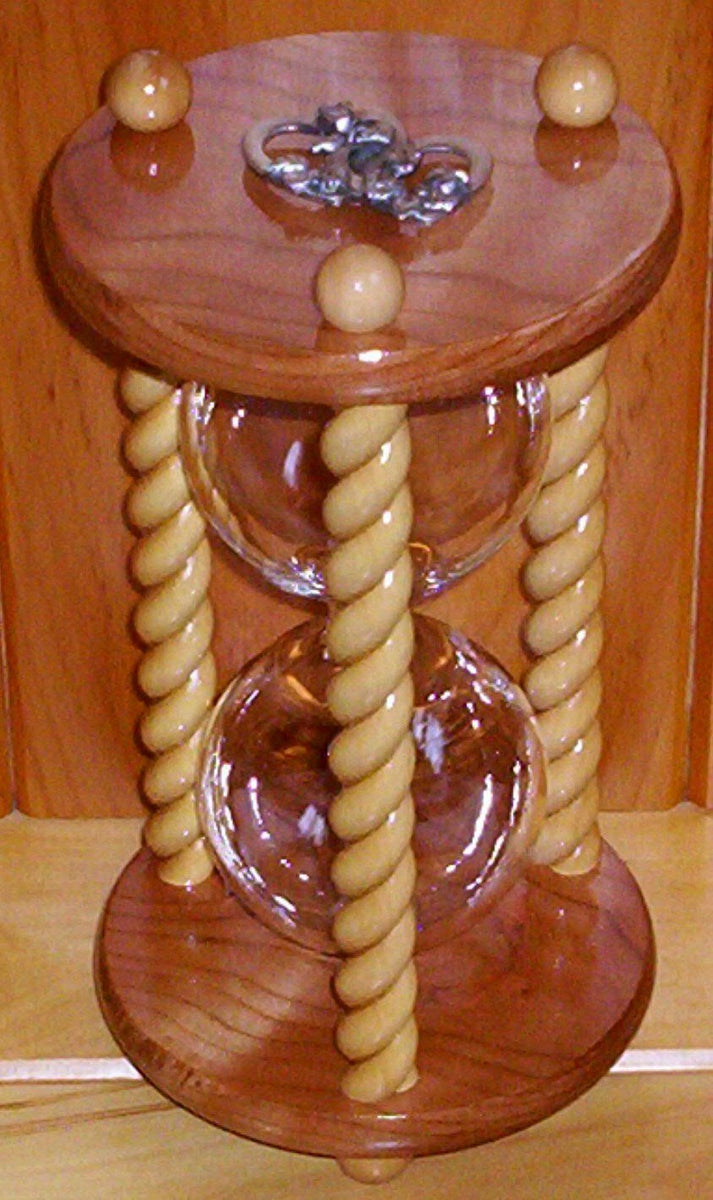 The Honeymoon Cherry and Maple Wedding Unity Sand Ceremony Hourglass b ...